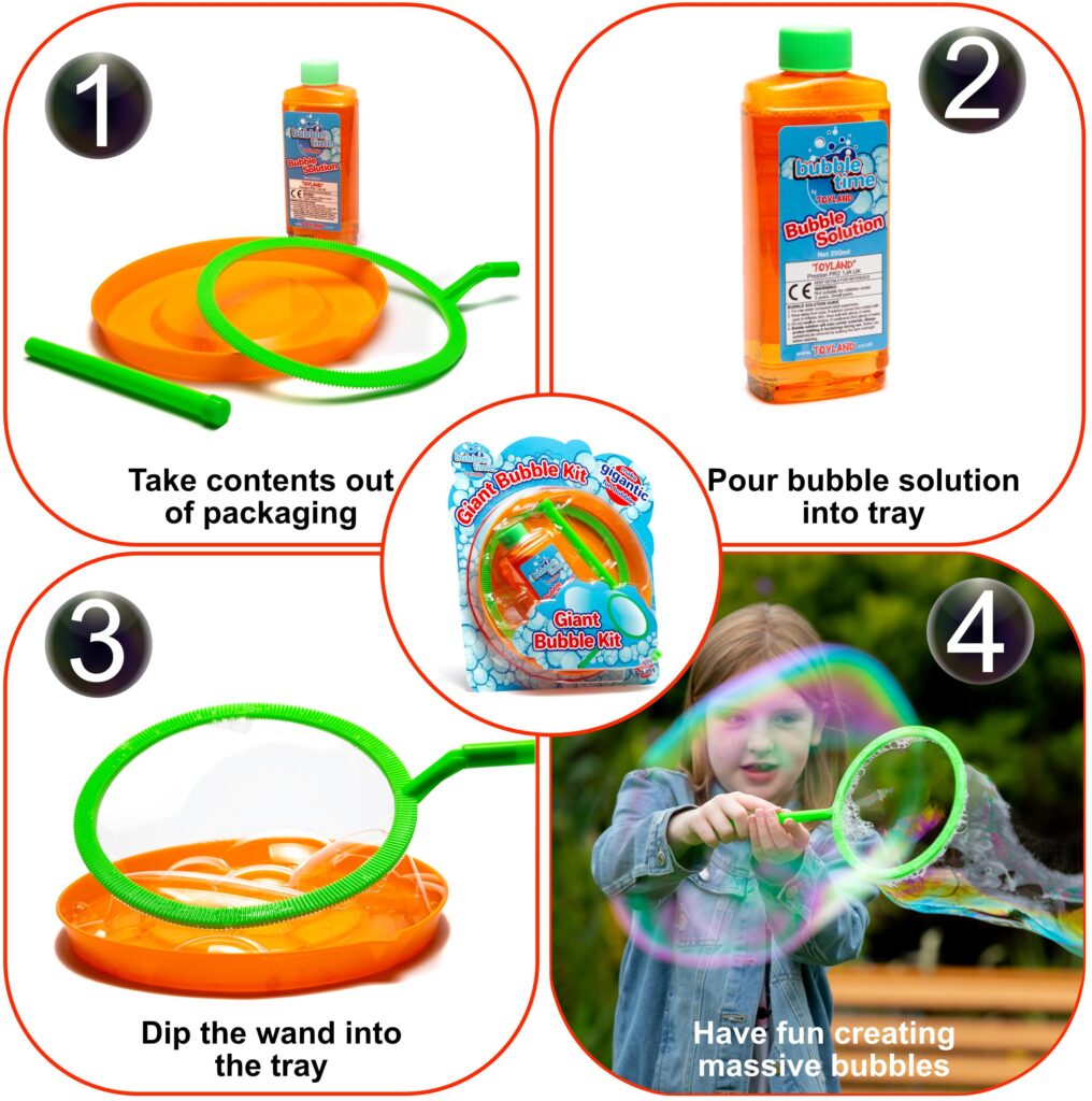 Giant Bubble Making Kit - Create Huge Bubbles - Outdoor Toys - Garden ...