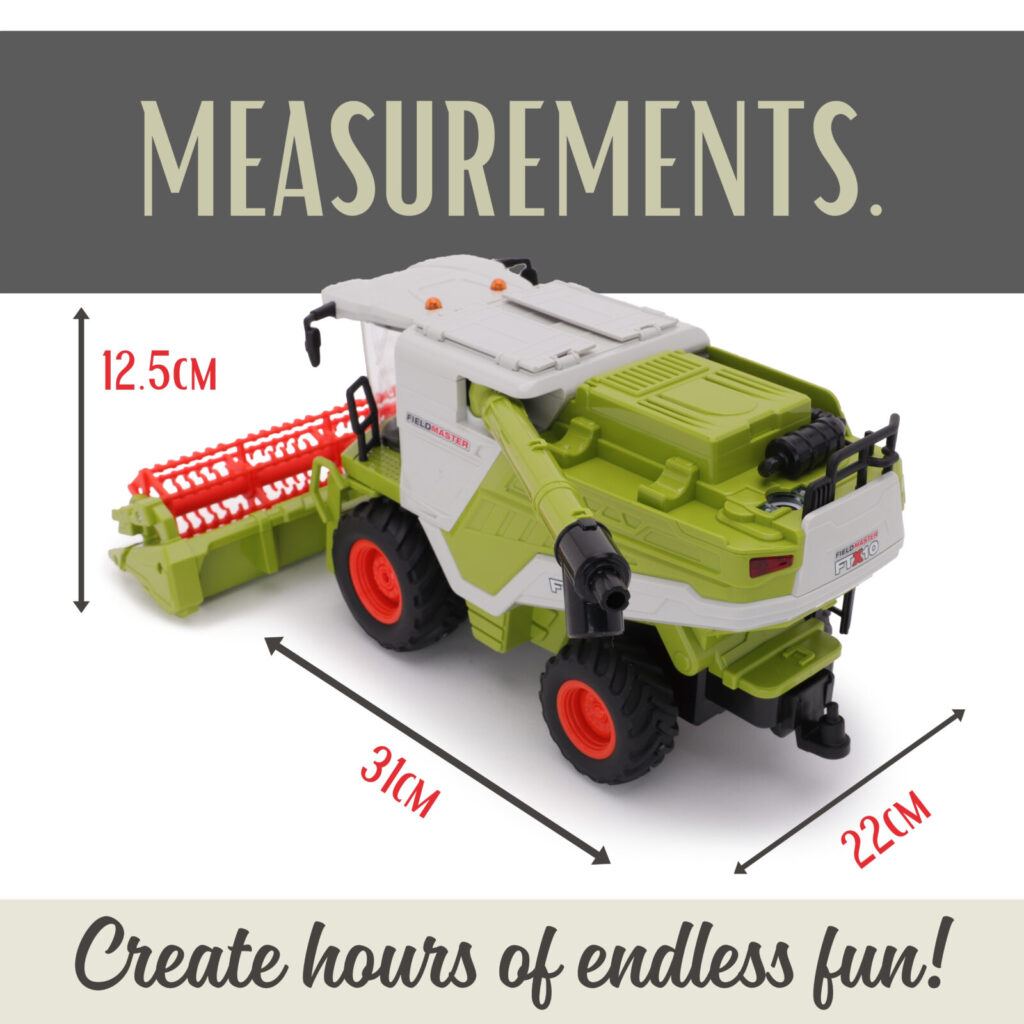 Toyland® 31cm (12") Remote Control Combine Harvester With Lights, Sound ...